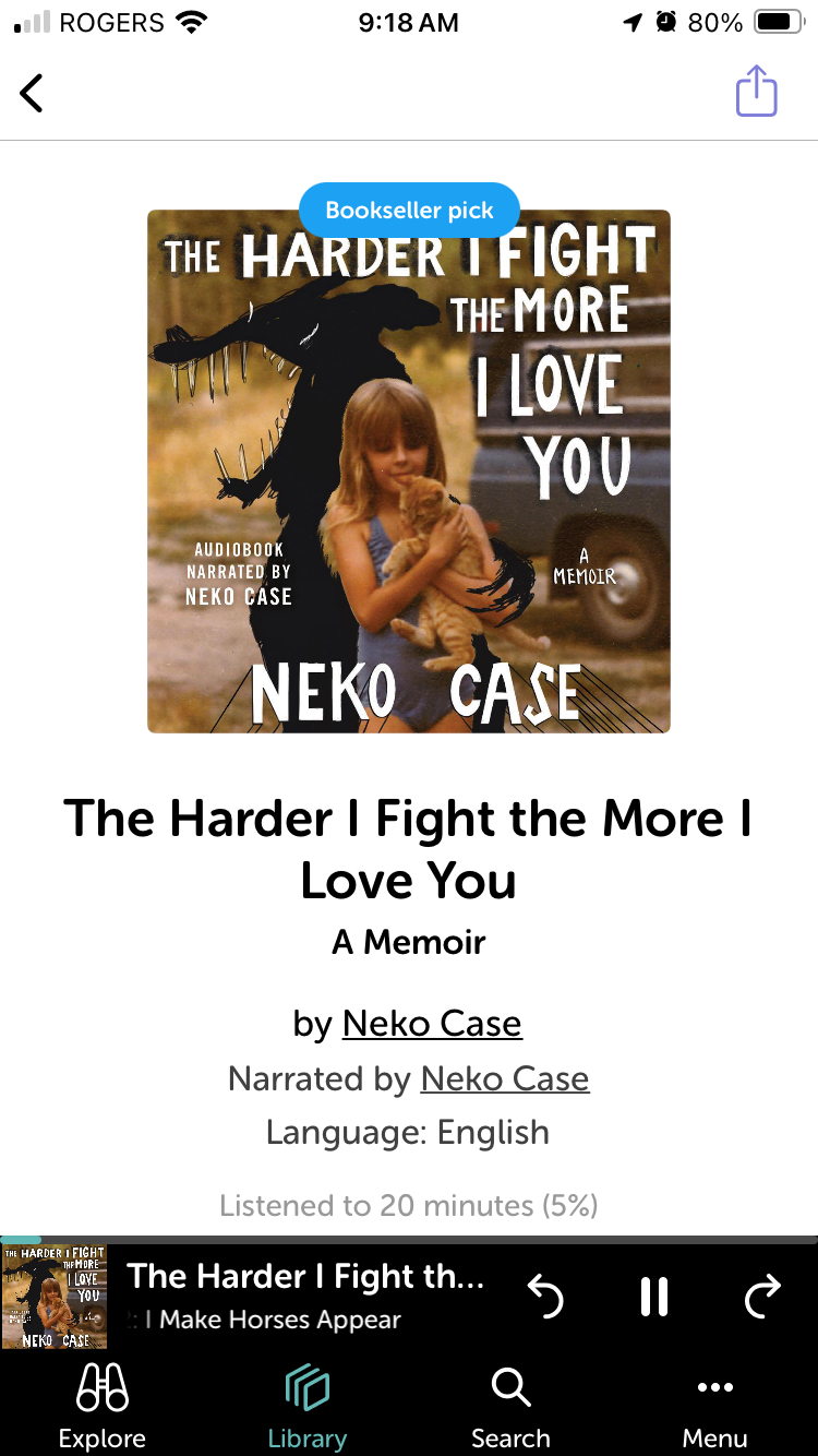 (Audio) Book Review: The Harder I Fight the More I Love You by Neko Case – Karissa Reads Books